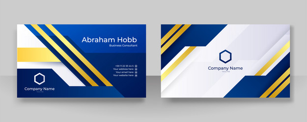 Minimal modern business card design featuring Vector Image