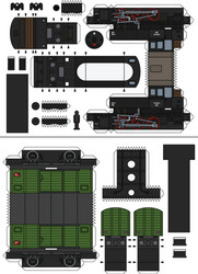 Paper model a an old steam train Royalty Free Vector Image