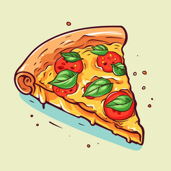 Hand drawing pizza Royalty Free Vector Image - VectorStock