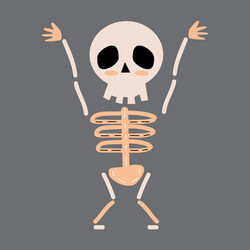 Skeleton ghost halloween cartoon characters Vector Image