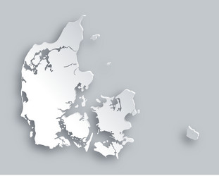 Map of denmark Royalty Free Vector Image - VectorStock