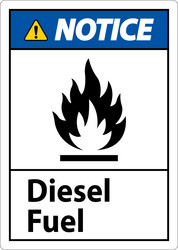 Danger diesel fuel sign on white background Vector Image