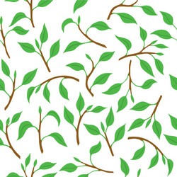 Seamless pattern with leaves Royalty Free Vector Image