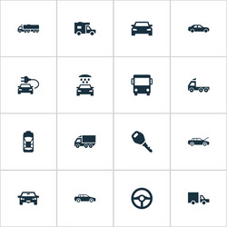 Set of simple auto icons Royalty Free Vector Image