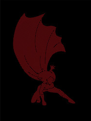 Strong woman superhero landing power action Vector Image
