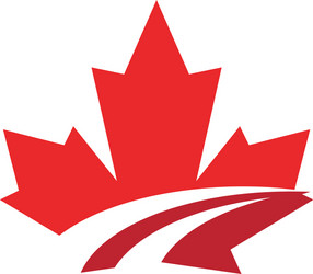 Maple leaf with red triangles texture tree Vector Image