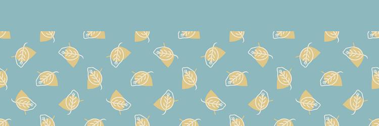 Gender neutral foliage seamless border Royalty Free Vector