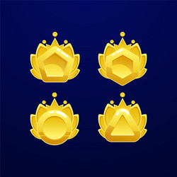 Gold empty logo Royalty Free Vector Image - VectorStock