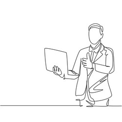 Business management concept one line drawing Vector Image