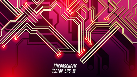 Colorful microscheme design micro chip Royalty Free Vector