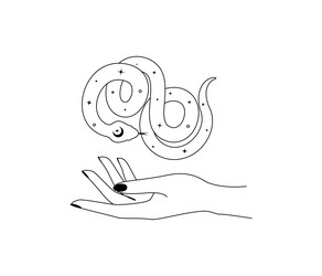 Snake bite hand traditional snake handshake Vector Image