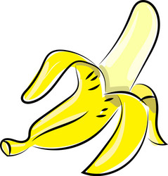 Drunk banana on white background Royalty Free Vector Image