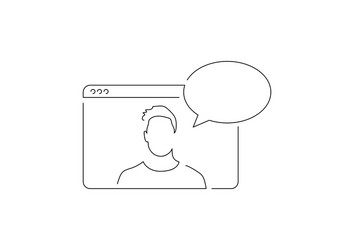 Communication line drawing Royalty Free Vector Image