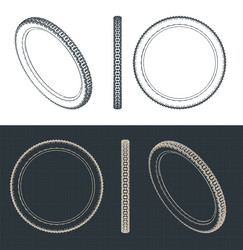 Tire Blueprint Vector Images (over 380)