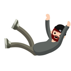 Screaming man falls from height Royalty Free Vector Image