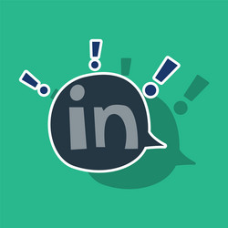 Sticker linkedin color icon glossy app icon logo Vector Image