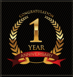 Template 1 years anniversary Royalty Free Vector Image