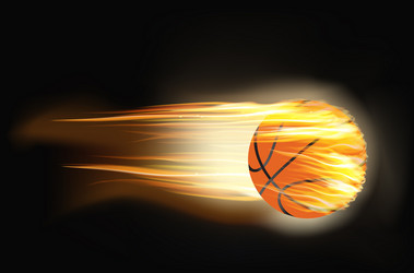 Burning basketball Royalty Free Vector Image - VectorStock