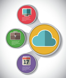 Infographic step office icon graphic Royalty Free Vector