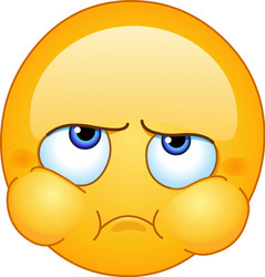 Angry emoticon with tongue out Royalty Free Vector Image