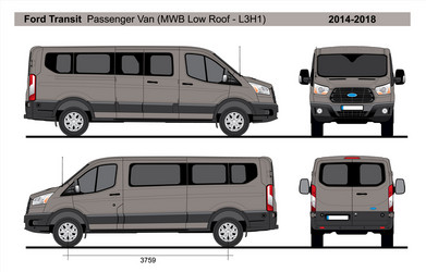 Ford Transit Passenger Van Template Wraps Vector Images (55)