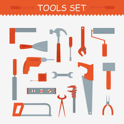 Cute little builder kids with construction tools Vector Image