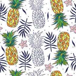 Pineapple pattern Royalty Free Vector Image - VectorStock
