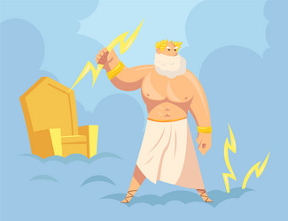 Greek mythology character set - cartoon god Vector Image