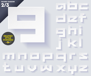 Cast shadow font Royalty Free Vector Image - VectorStock