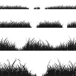 Grass silhouettes Royalty Free Vector Image - VectorStock