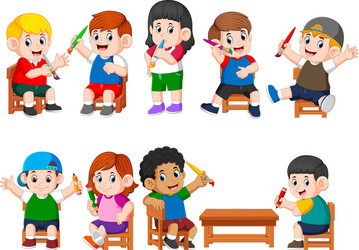 Kids yoga poses child doing Royalty Free Vector Image