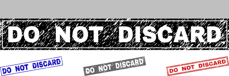 Do not discard text rubber stamp Royalty Free Vector Image