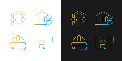 Standards for residential construction gradient Vector Image