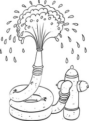 Cartoon image of hose pipe Royalty Free Vector Image