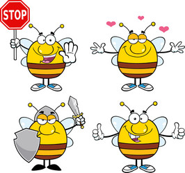 Talking bumble bee cartoon Royalty Free Vector Image