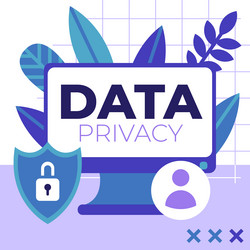 Flat design data privacy posts Royalty Free Vector Image