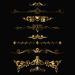 Gold decorations Royalty Free Vector Image - VectorStock