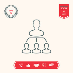 Hierarchy - line icon Royalty Free Vector Image