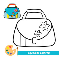 Coloring book for kids bag Royalty Free Vector Image