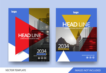 Business vision book cover Royalty Free Vector Image