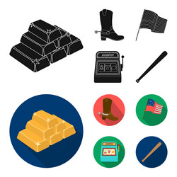 Cowboy boots national flag slot machine Royalty Free Vector