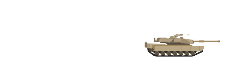 High-performance military tank with turret Vector Image