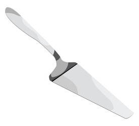Silver cake spatulas on a white background Vector Image
