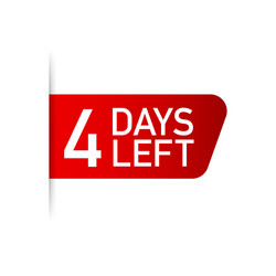 4 days to go sign Royalty Free Vector Image - VectorStock