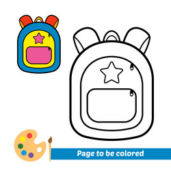Coloring book for kids bag Royalty Free Vector Image