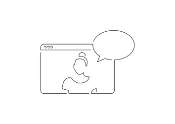 Communication line drawing Royalty Free Vector Image