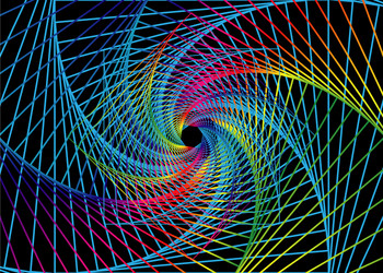 Rainbow spiral background Royalty Free Vector Image