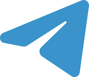 Telegram logo messenger icon realistic social Vector Image