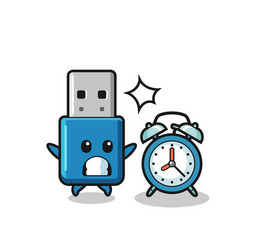 Cartoon electric plug is surprised Royalty Free Vector Image