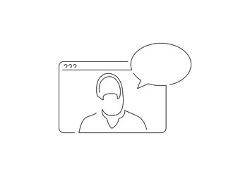 Communication line drawing Royalty Free Vector Image